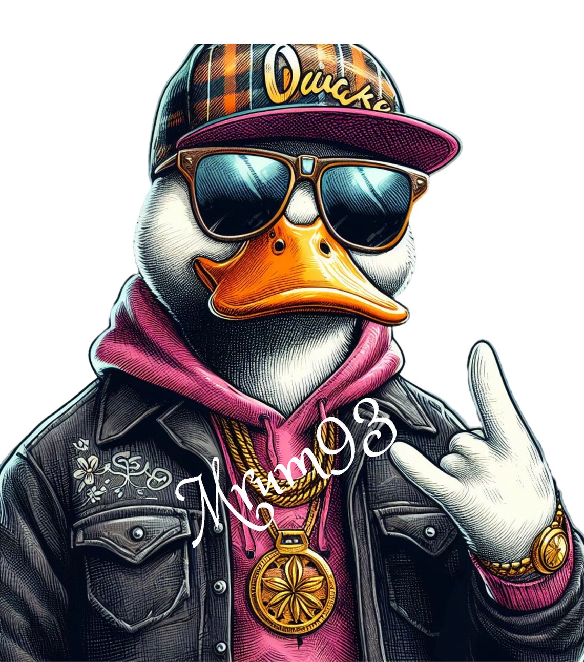Cartoon Streetwear Duck Png, Urban Sublimation Design, Hip Hop Clipart ...