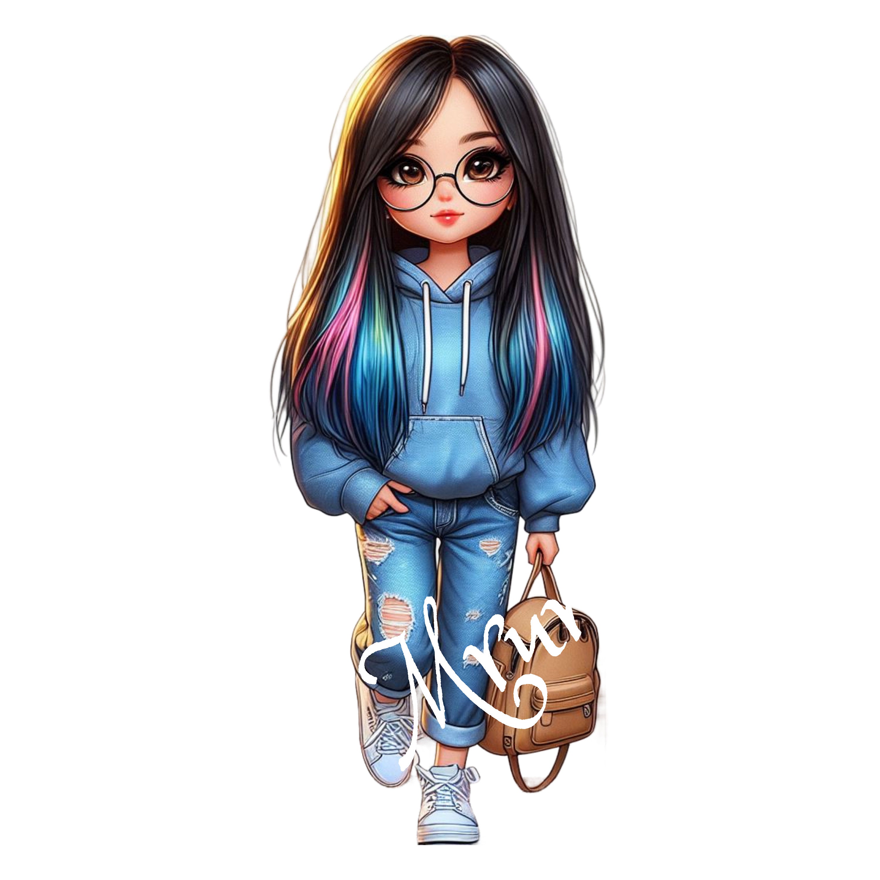 5 Exclusive Chibi-style Woman PNG Files With Transparent Background ...