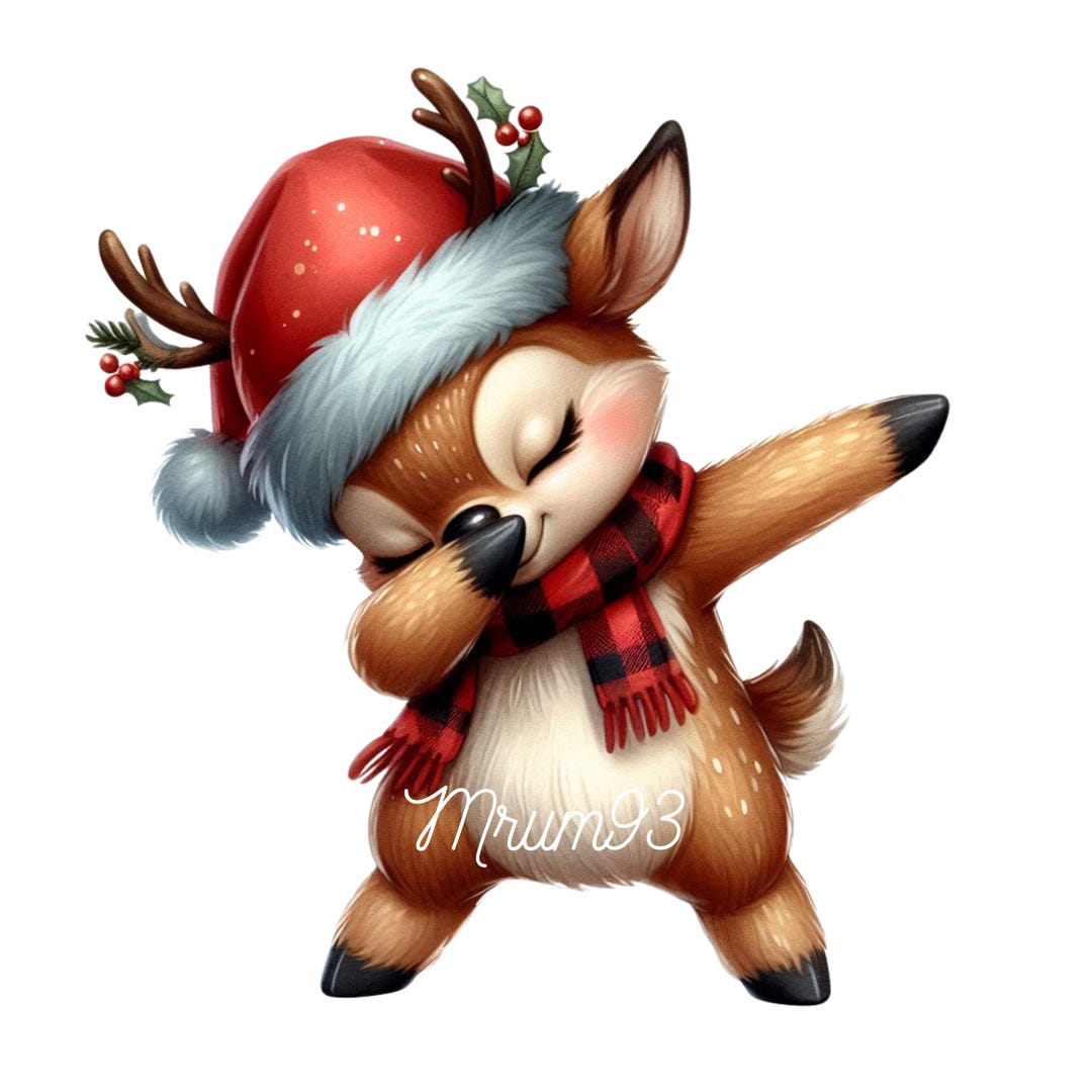 Christmas Dabbing Animals PNG Clipart , Holiday Dab Dance Digital ...