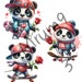 Panda PNG - Adorable Valentine's Panda Bear Digital Clipart, Perfect ...