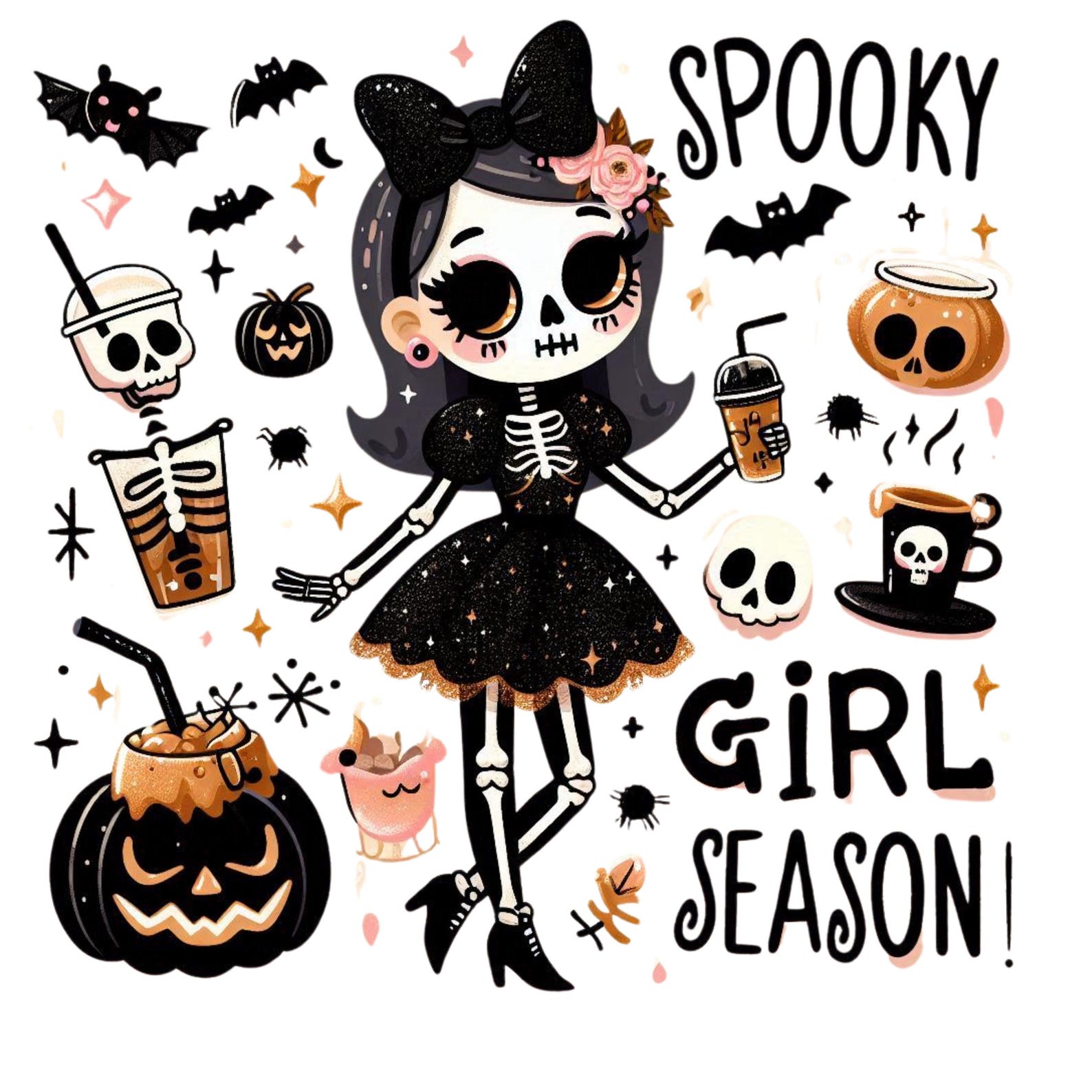Spooky Girl Season PNG Clipart, Witch Girl Png , Halloween Clipart ...