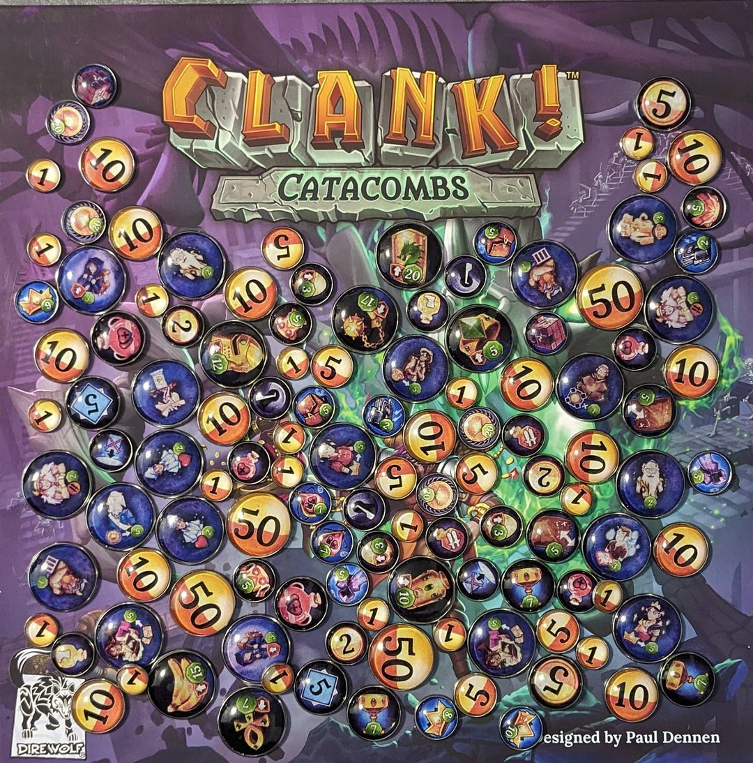Clank ! Pack de jetons non officiels en verre et en métal inspirés du ...