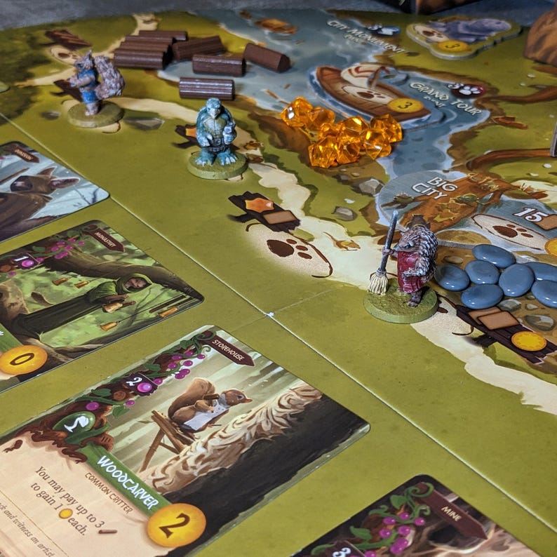 Everdell Board Game Worker Critter Compatible Unpainted Unofficial 24 ...