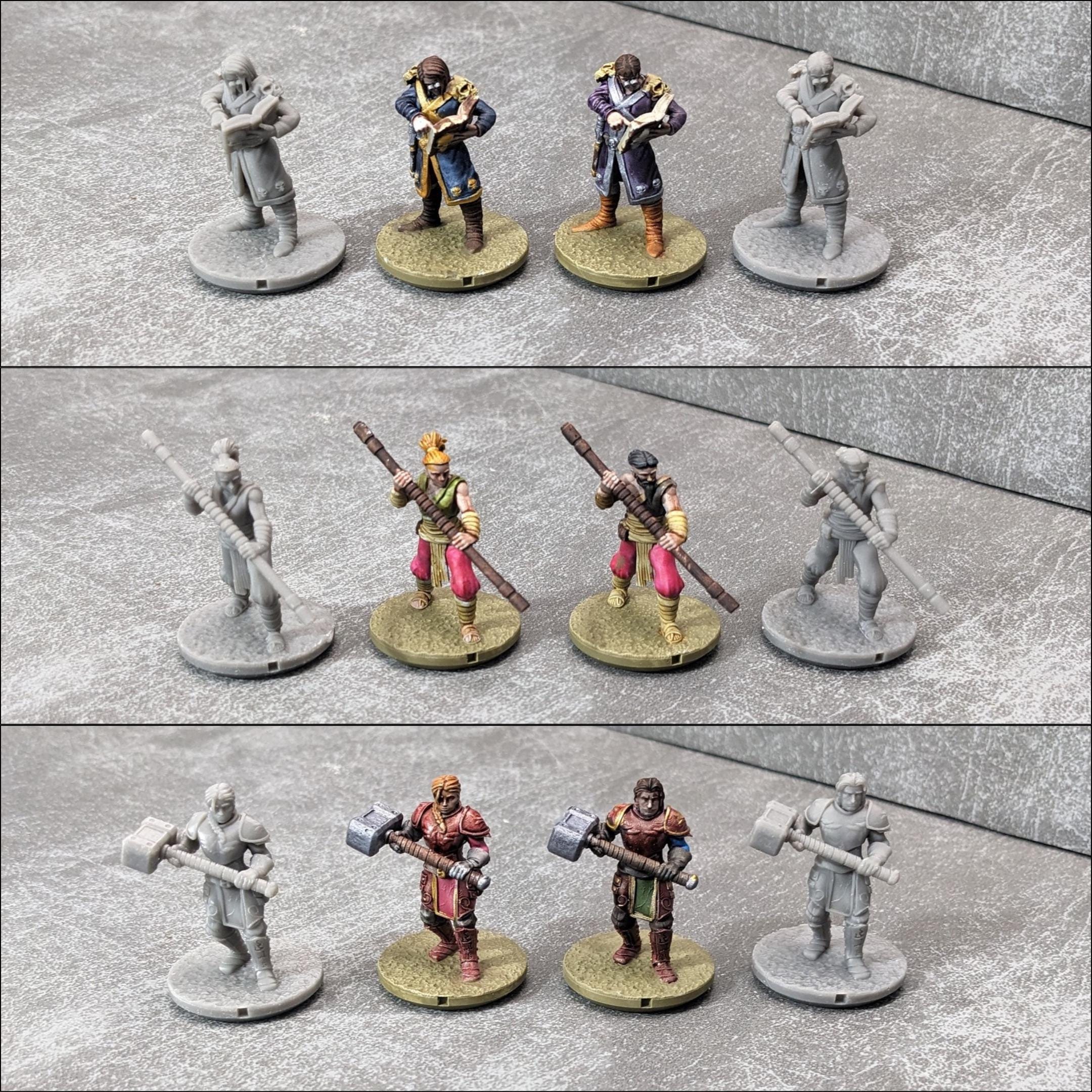 Adventurers Starter Set All Core Classes 32mm Unpainted Dungeons and ...