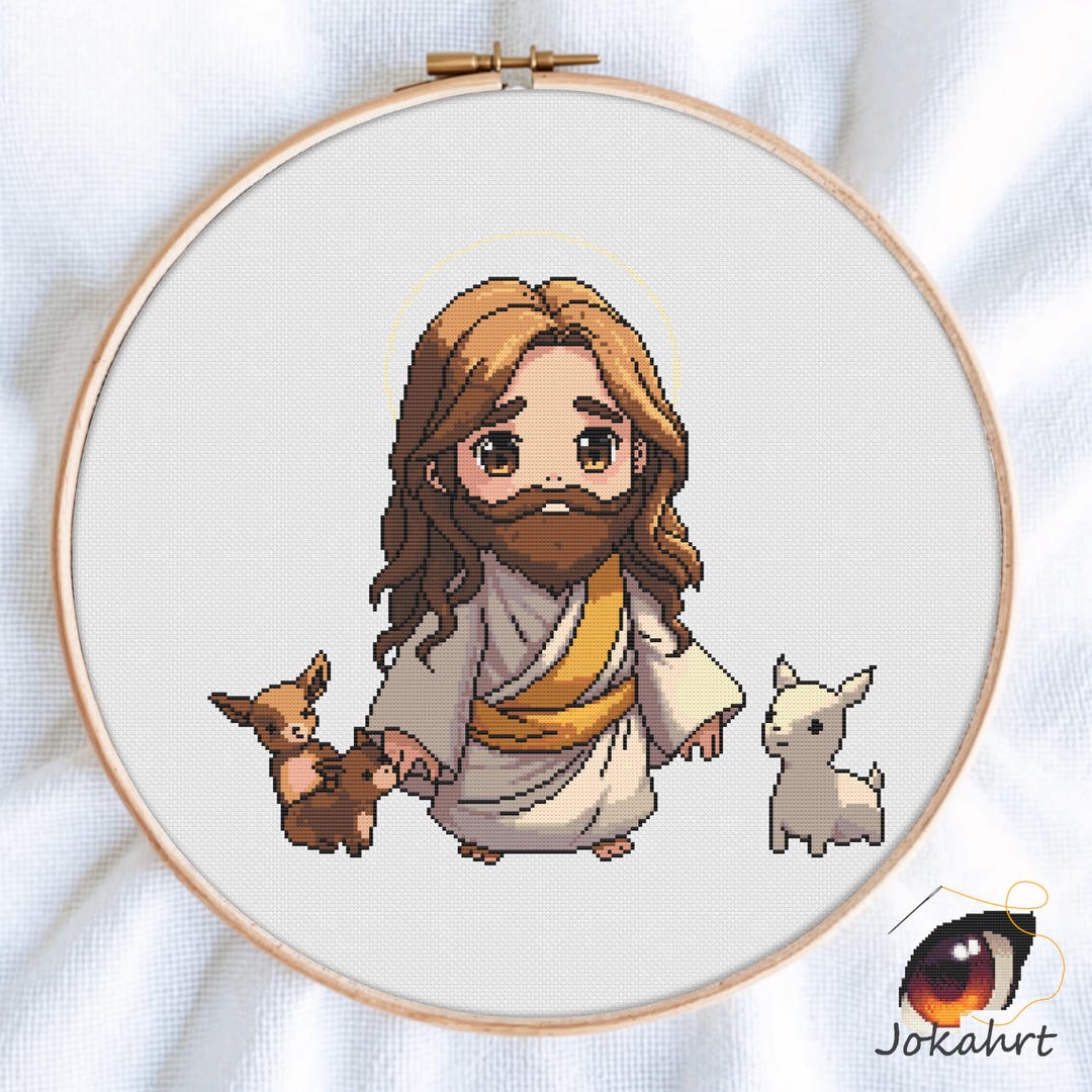 Jesus Cross Stitch Pattern: Sacred Heart Embroidery (PDF Pattern) - Etsy