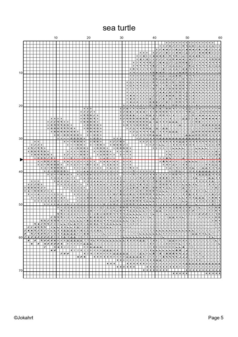 Sea Turtle Cross Stitch, Turtle Digital Cross Stitch Pattern, Turtle ...