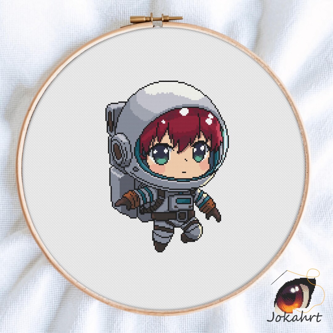 Astronaut Cross Stitch Pattern – Space Embroidery Design (PDF Download ...