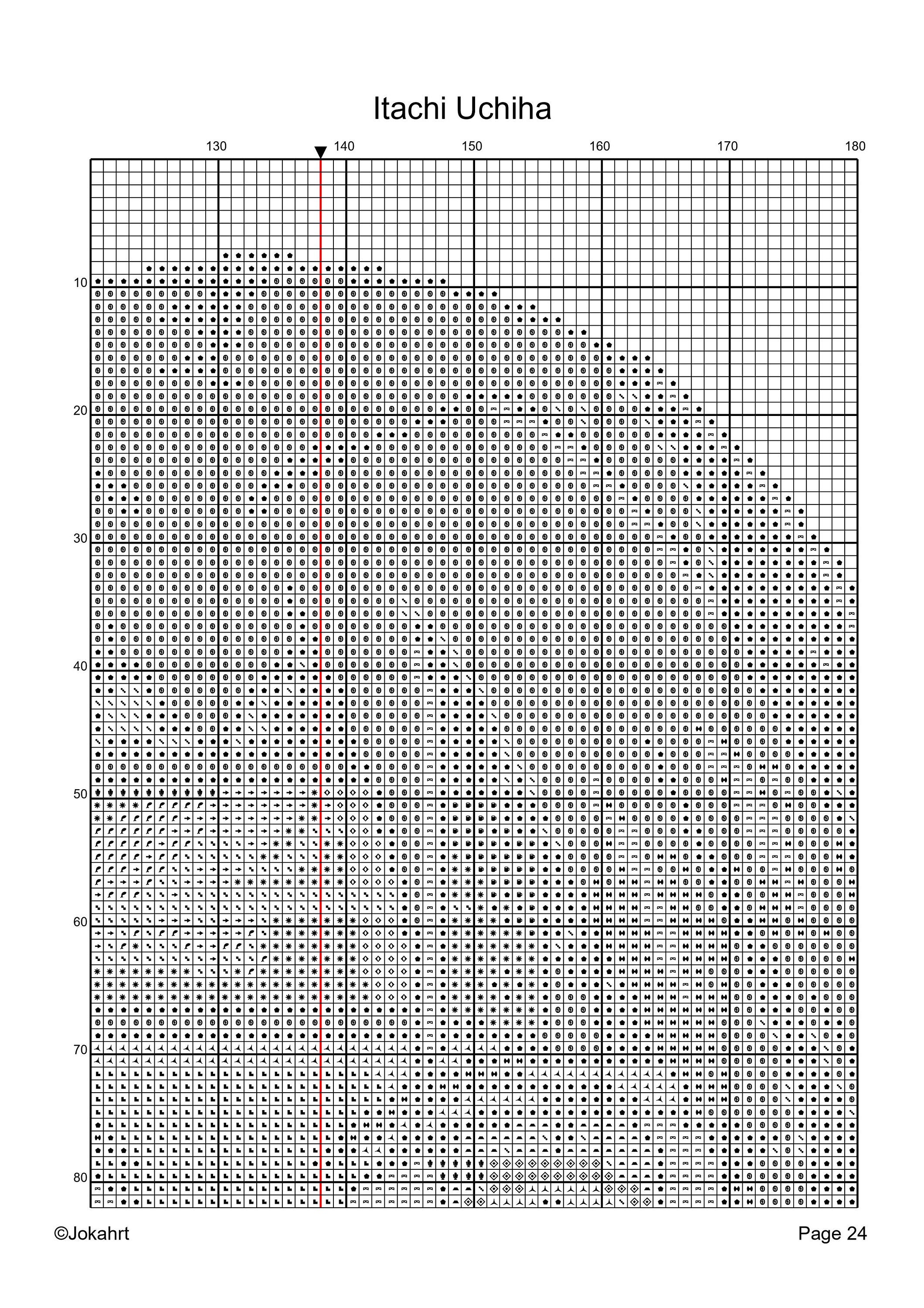 Chibi Itachi Uchiha Cross Stitch Pattern PDF File Instant Download - Etsy