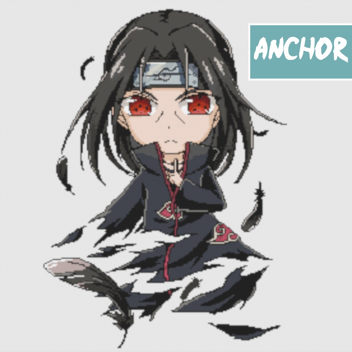 Chibi Itachi Uchiha Cross Stitch Pattern PDF File Instant Download - Etsy