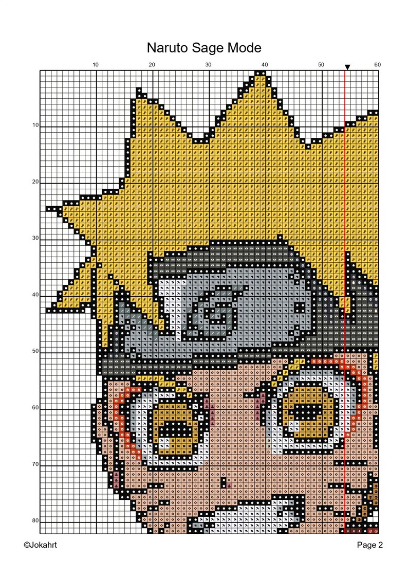 Chibi Naruto Sage Mode Cross Stitch Pattern PDF File Instant Download ...