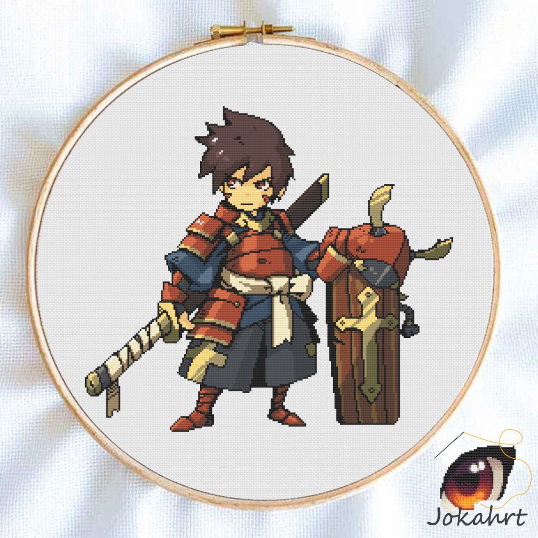 Samurai Cross Stitch Pattern PDF, Knight X Stitch Chart, Japanese ...