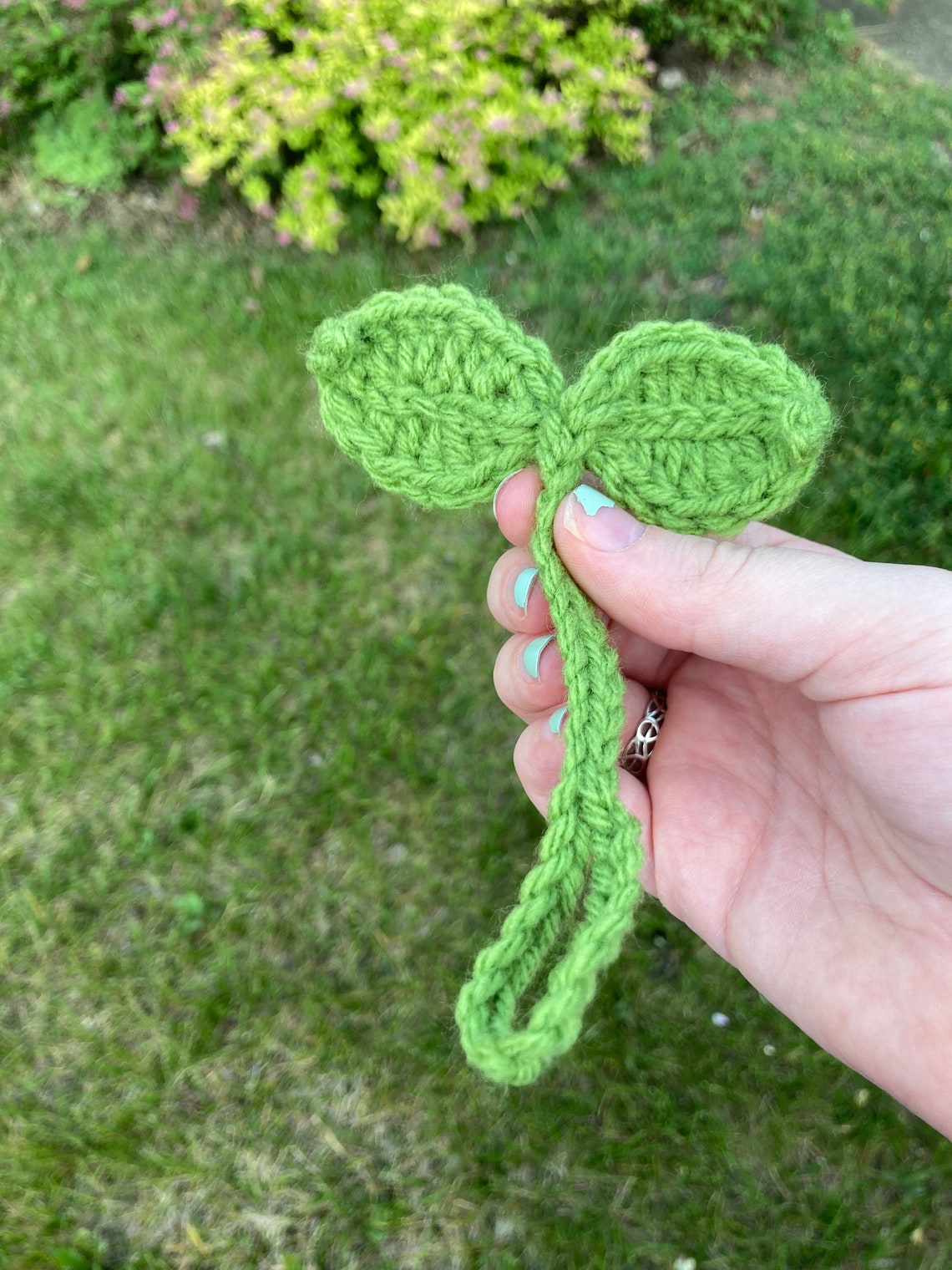Crocheted Leaf Stem - Etsy