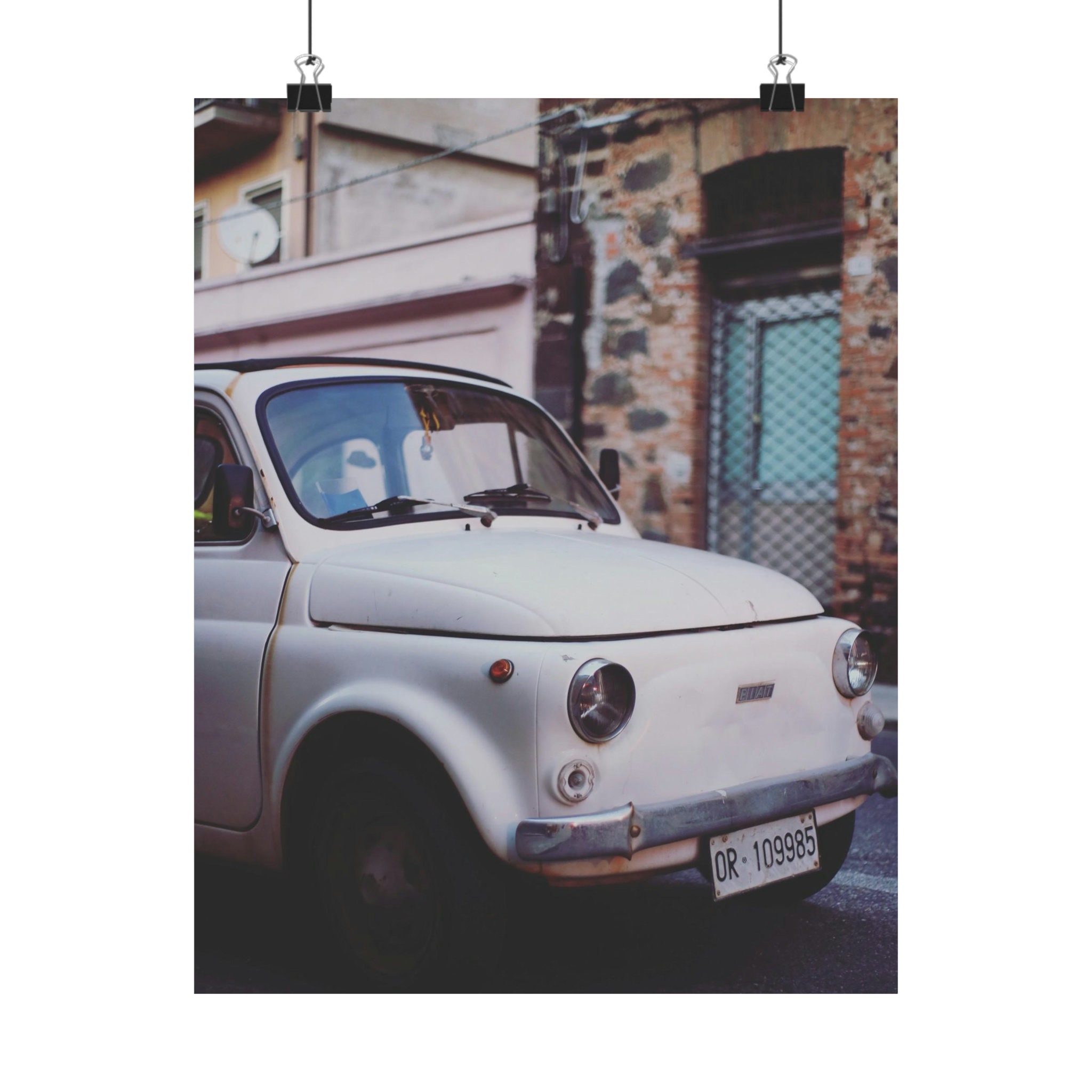 Italy Street Photography Vintage Fiat Oldtimer Photo Sardegna - Etsy