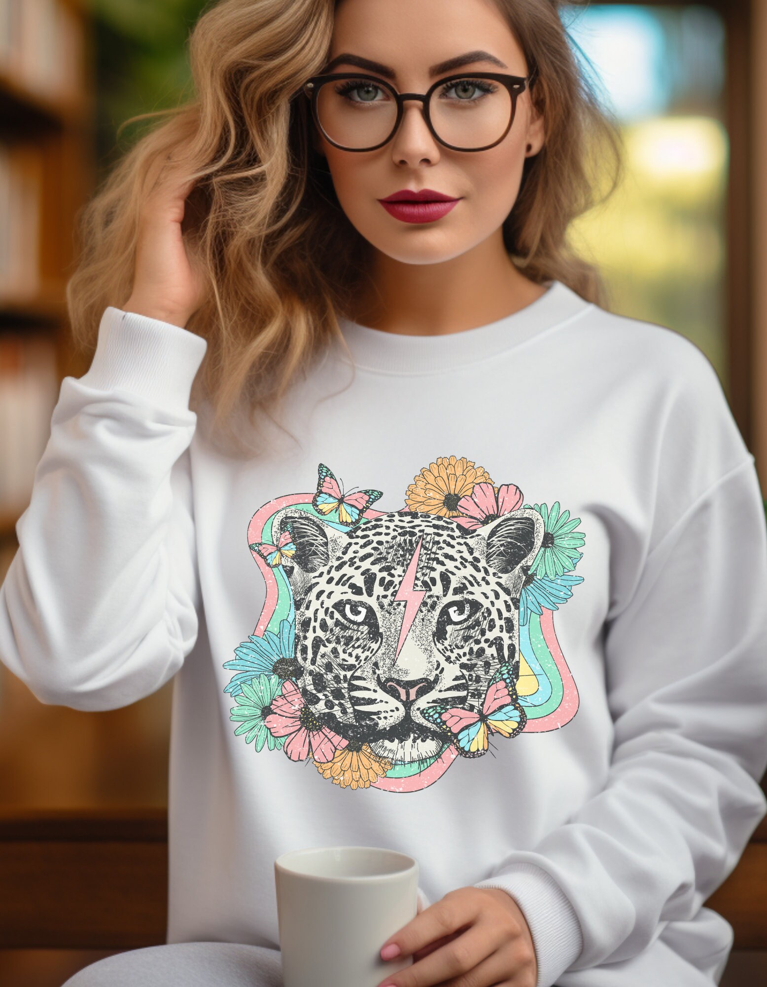 Tiger Sweatshirt, Retro Graphic Sweatshirt, 80s Sweatshirt, Retro Vibes ...