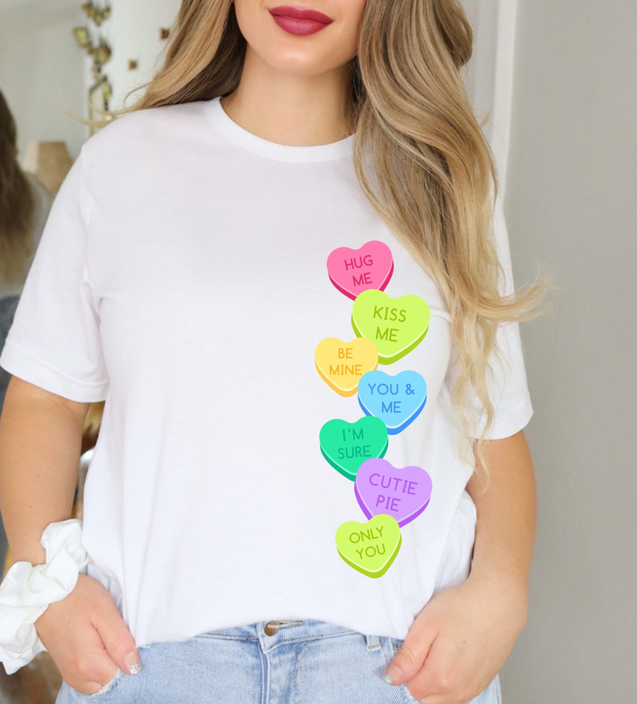 Valentine Candy Heart Shirt Women Valentine T Shirt Candy Heart Shirt