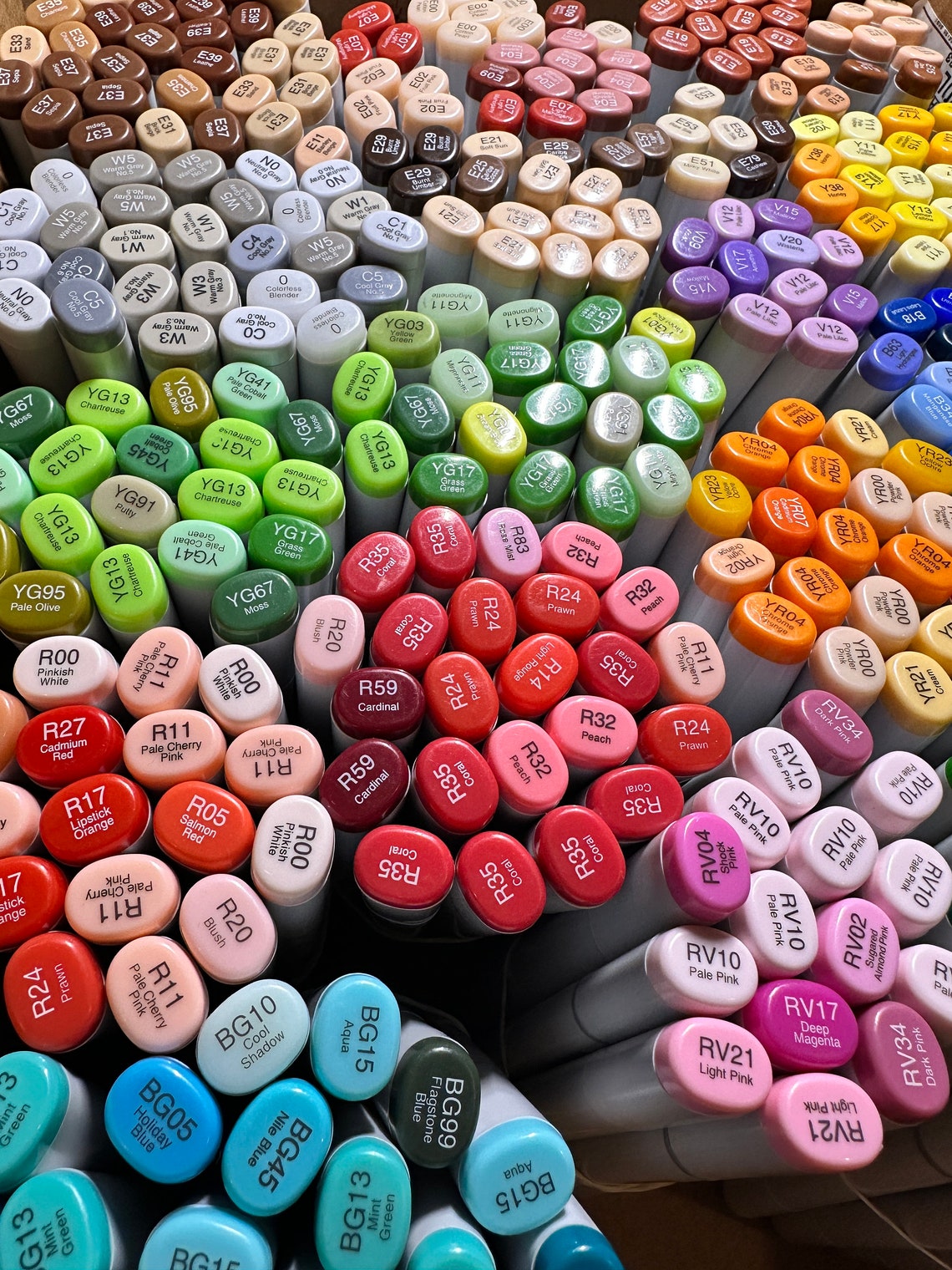 Copic Sketch Dual Tip Marker Greens Through Earth Tones, Grays - Etsy