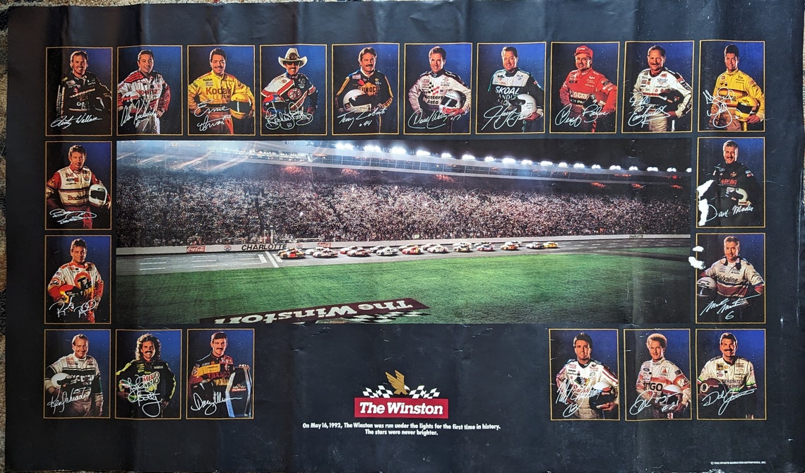 1992 Vintage NASCAR Poster - Etsy