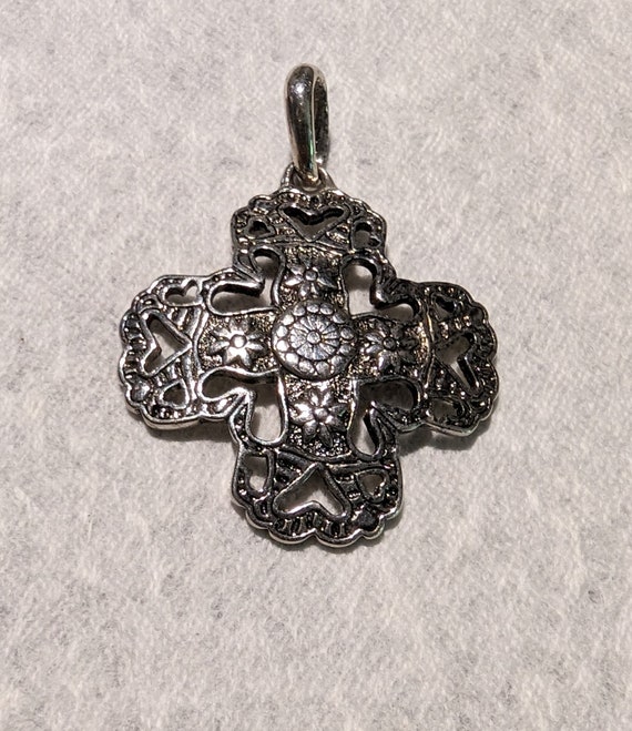 Vintage Celtic Cross Pendant - Gem