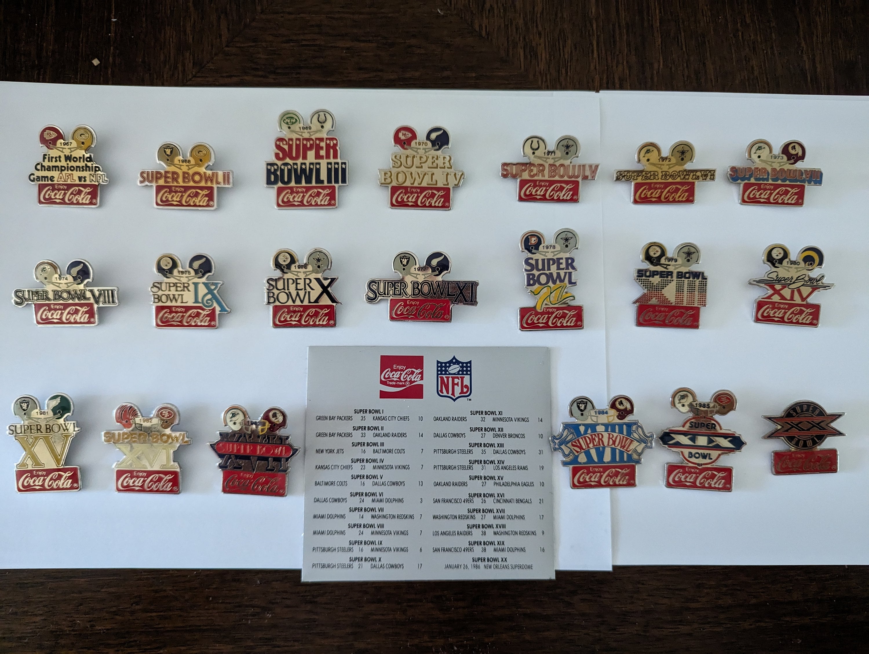 NFL Super Bowl Coca Cola Vintage Pins - Etsy