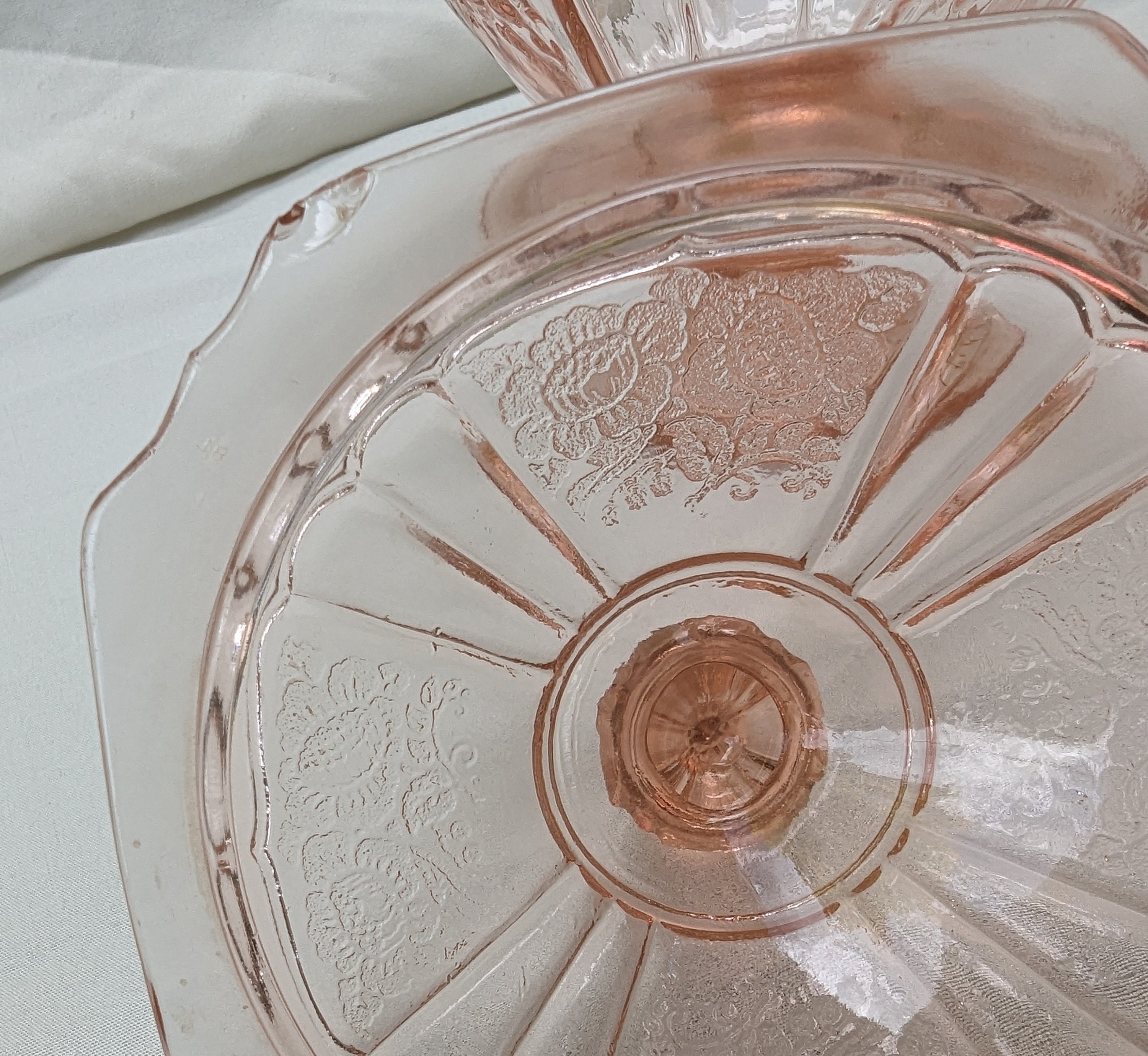 Vintage Pink Depression Glass Princess Pattern Candy Dish - Etsy