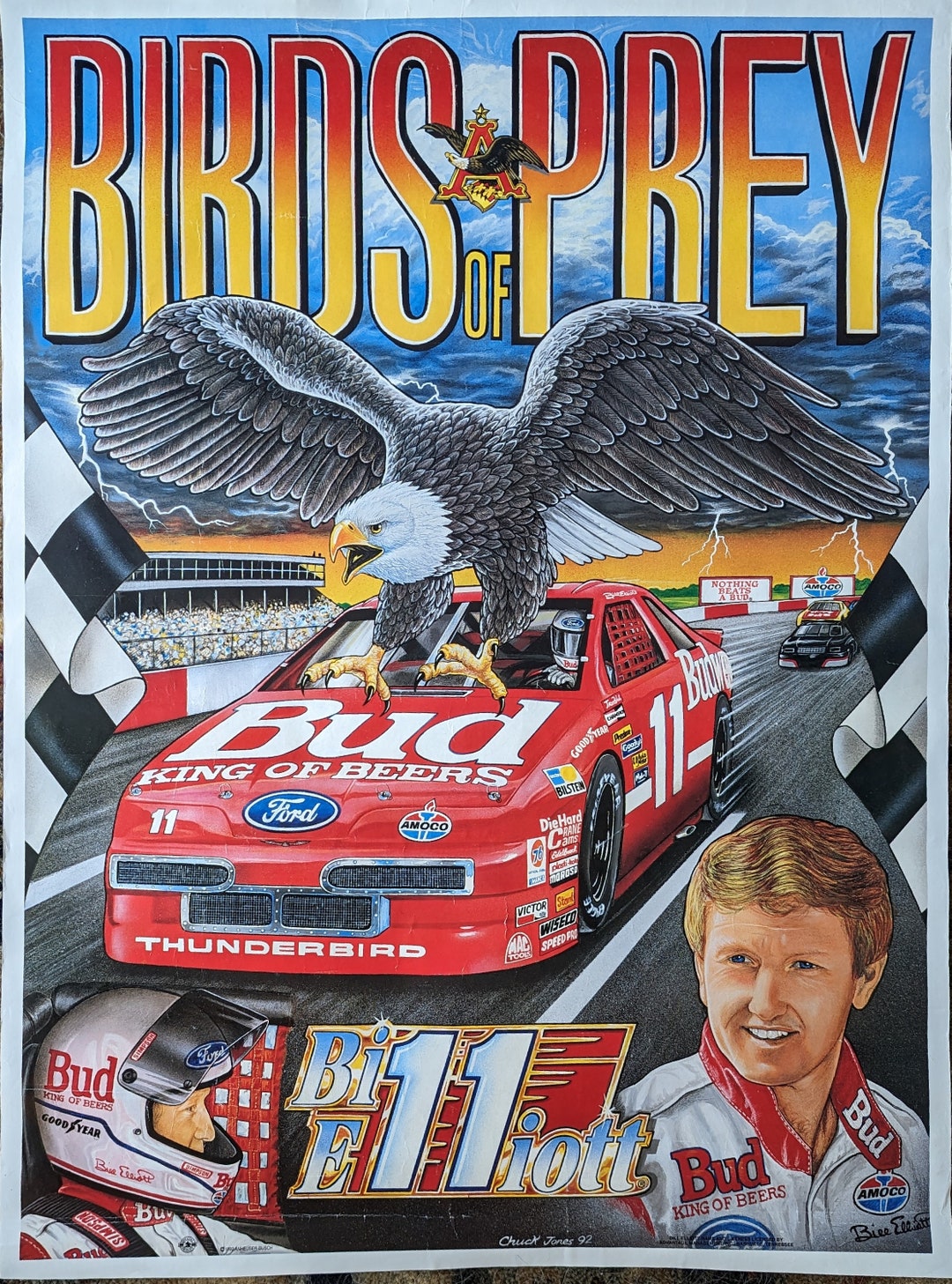 1992 Bill Elliott Vintage Poster - Etsy