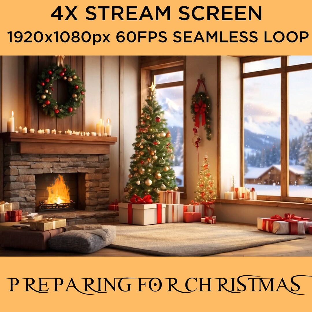 Vtuber Background Animated Preparing for Christmas Looped Vtuber Twitch ...