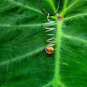 Picker Charm Necklace | Flower Holder | Wire Wrapped Crystal Necklace ...
