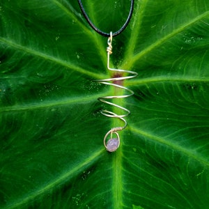 Picker Charm Necklace | Flower Holder | Wire Wrapped Crystal Necklace ...