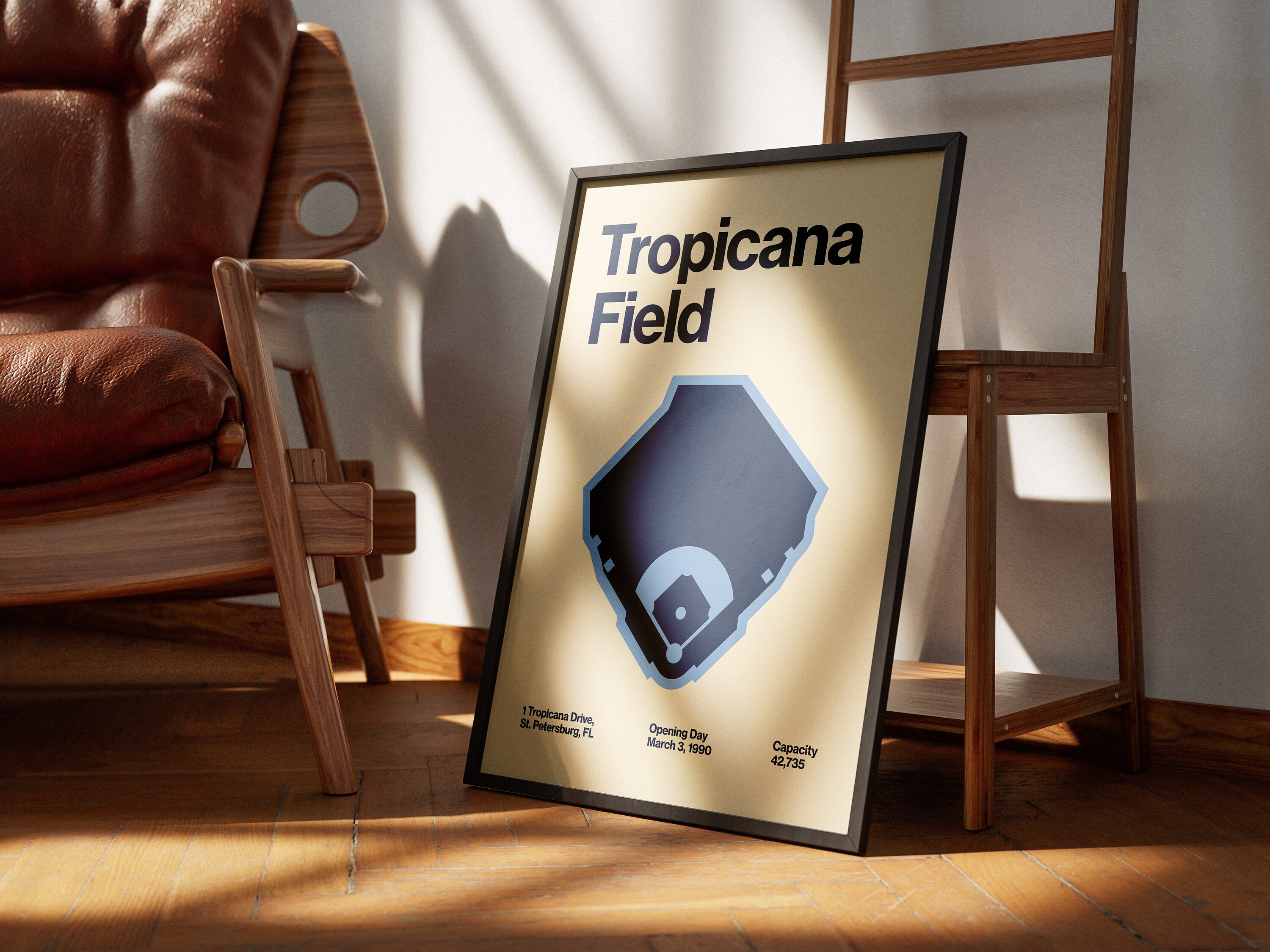 Tampa Bay Rays Poster - Tropicana Field Print - MLB Art - Baseball Home ...