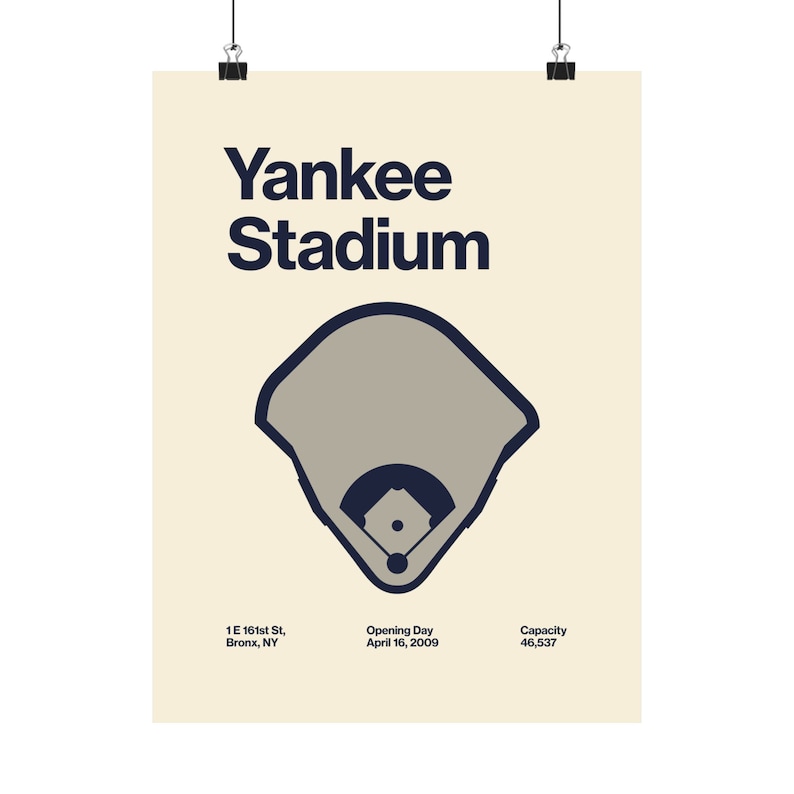 New York Yankees Poster - Yankee Stadium Print - MLB Art - Baseball ...