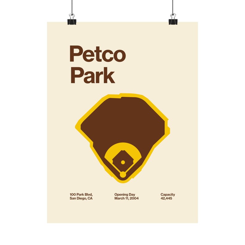 San Diego Padres Poster - Petco Park Print - MLB Art - Baseball Home ...