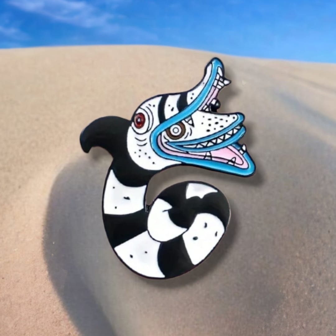 Beetlejuice Sandworm Horror Movie Style Enamel Pins - Etsy