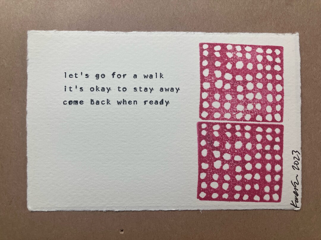 Let's Go for a Walk - Limited Edition, Haiku Card - Etsy