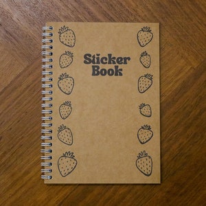 Reusable Sticker Book - Spiral Bound Kraft Paper Cover - Etsy