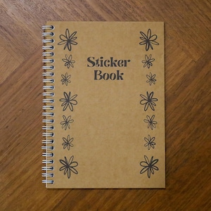 Reusable Sticker Book - Spiral Bound Kraft Paper Cover - Etsy