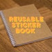 Reusable Sticker Book - Spiral Bound Kraft Paper Cover - Etsy