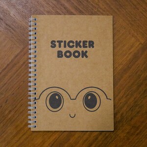 Reusable Sticker Book - Spiral Bound Kraft Paper Cover - Etsy