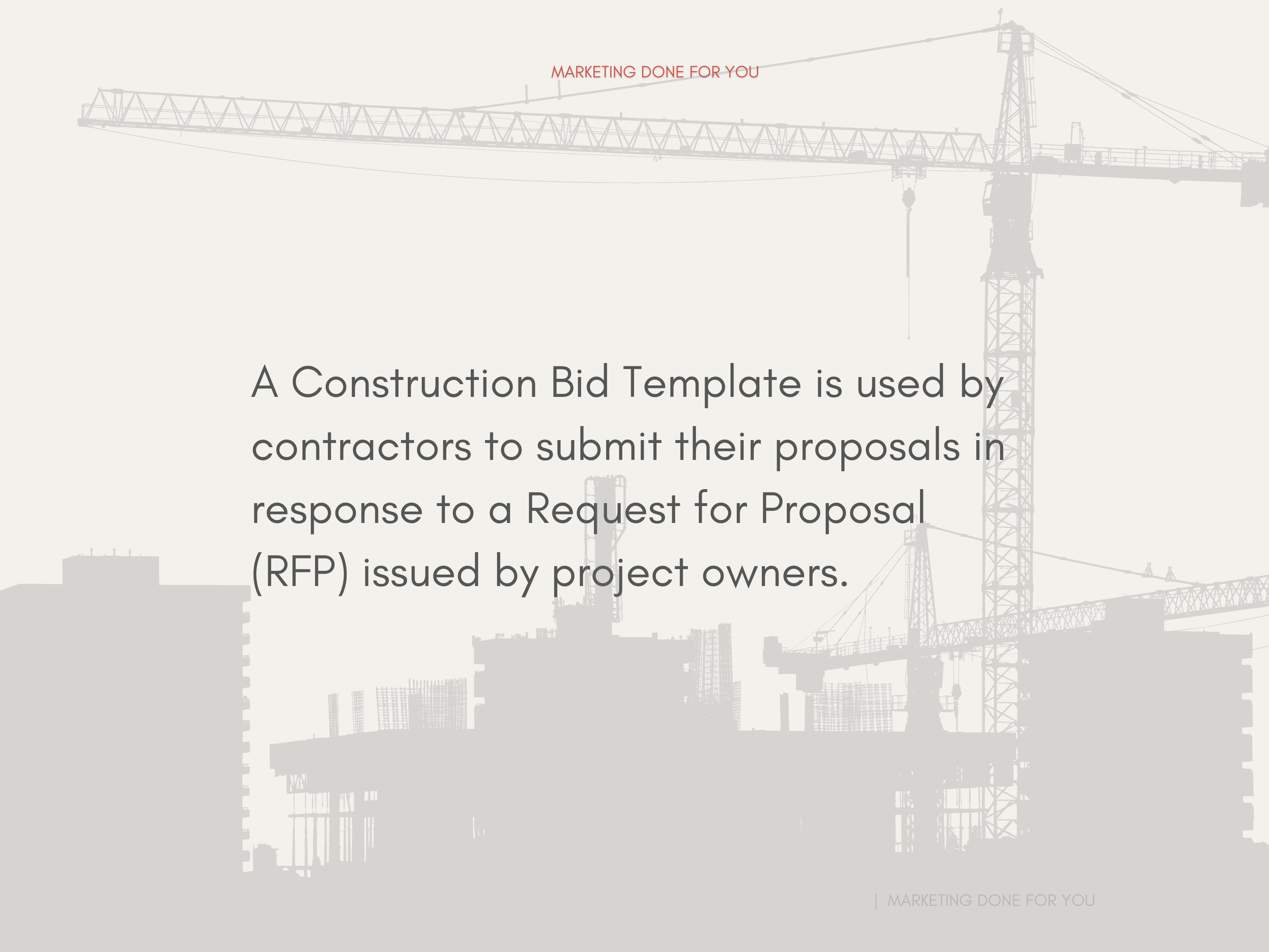 Construction Bid Template Construction Bids Construction Bidding ...