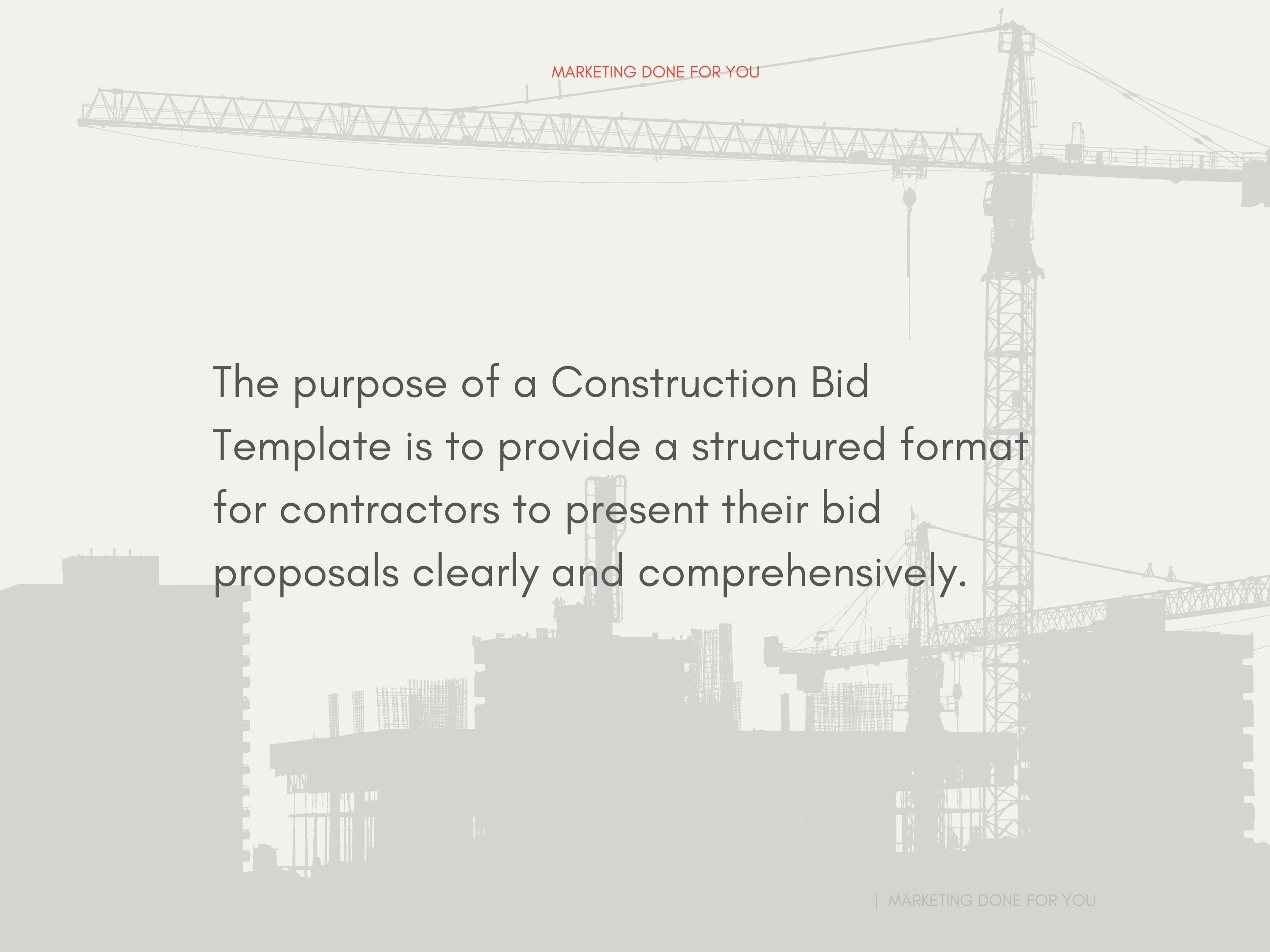 Construction Bid Template Construction Bids Construction Bidding ...