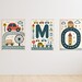 Custom Alphabet Car Wall Art Set - Personalized Nursery Decor - Choose ...