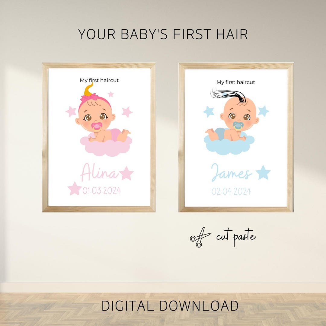 My First Haircut Poster – Tiny Curls, Big Memories | Personalized Baby ...