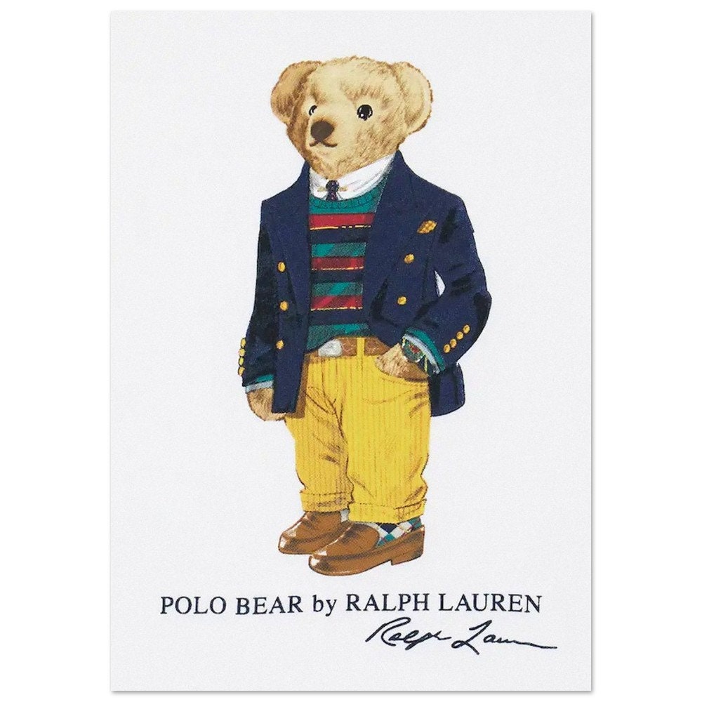 Cartel del oso de peluche Polo Ralph Lauren Impresión del - Etsy España