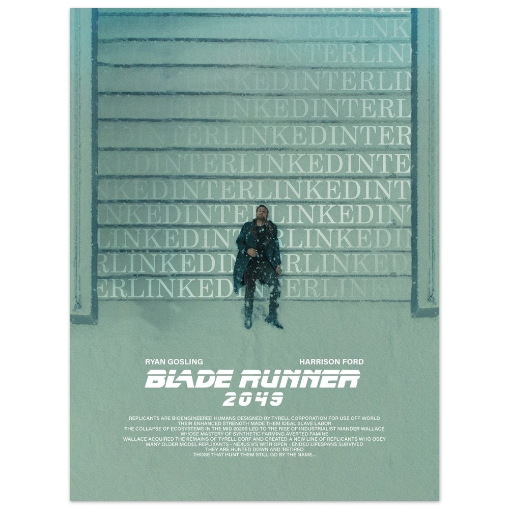 Blade Runner 2049 Movie Poster - Blade Runner - Ryan Gosling - Harrison ...