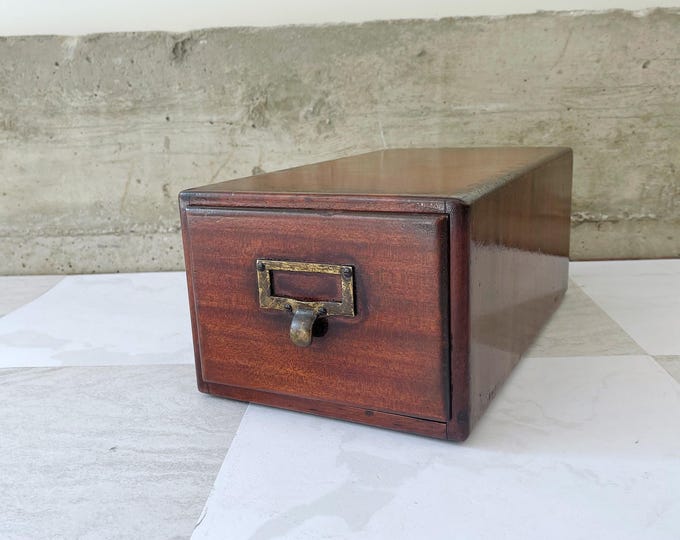 Antique Single Drawer Mahogany Card Catalog - Etsy