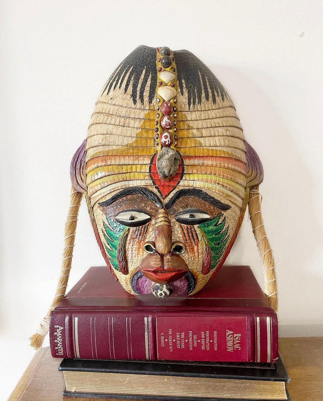 Vintage Armadillo Shell Mask With Stone and Shell Decoration - Etsy