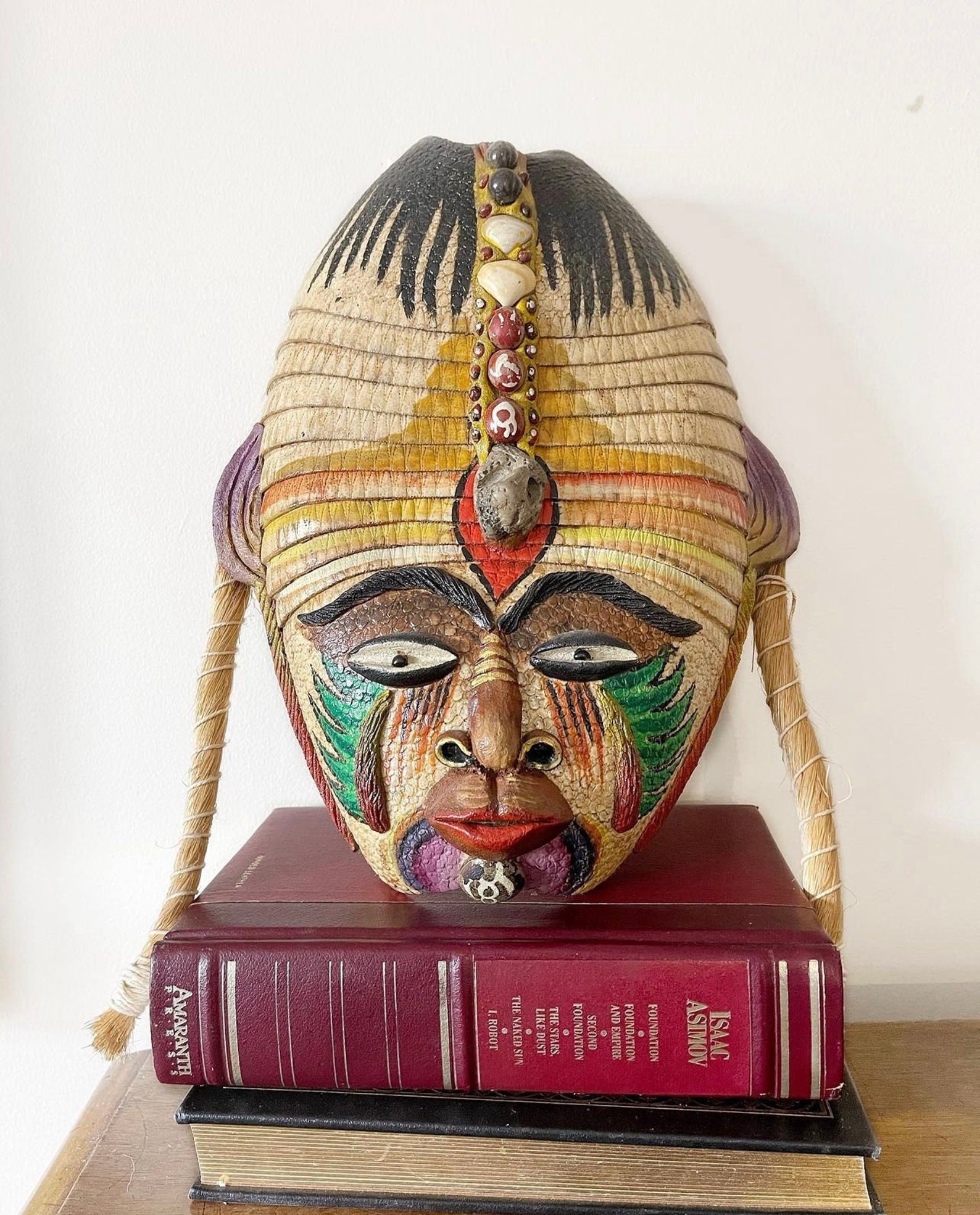 Vintage Armadillo Shell Mask With Stone and Shell Decoration - Etsy