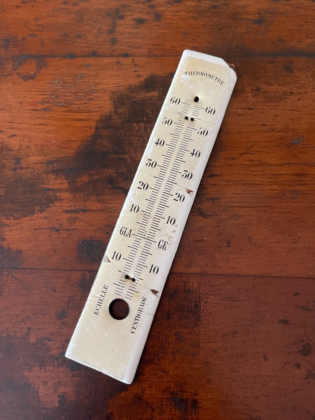 Antique Enameled Thermometer Plate for Crafts - Etsy