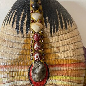 Vintage Armadillo Shell Mask With Stone and Shell Decoration - Etsy