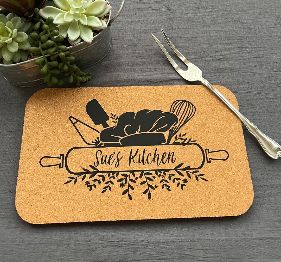 Personalized Rectangular Trivet With Kitchen Design, Customized Trivet ...