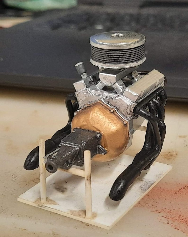 3d Resin Printed Racing Style Engine With Turn Down Headers. - Etsy
